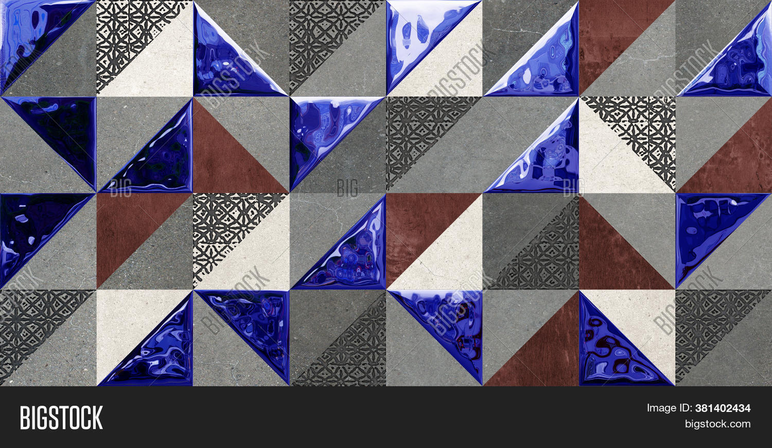 Metallic Blue Tiles Image & Photo (Free Trial) | Bigstock