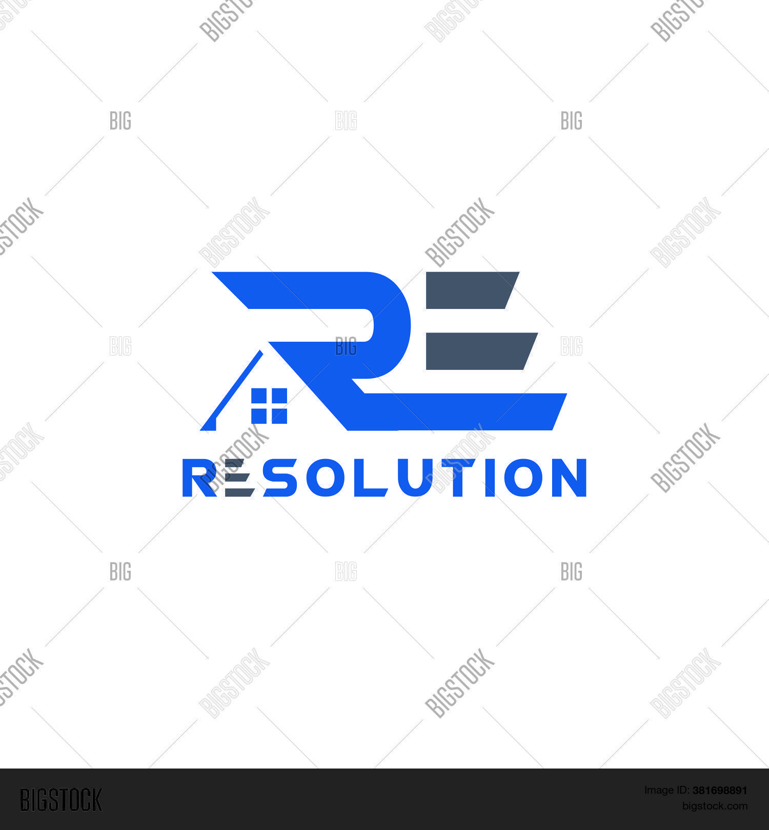 Initials R E Logo Vector & Photo (Free Trial) | Bigstock