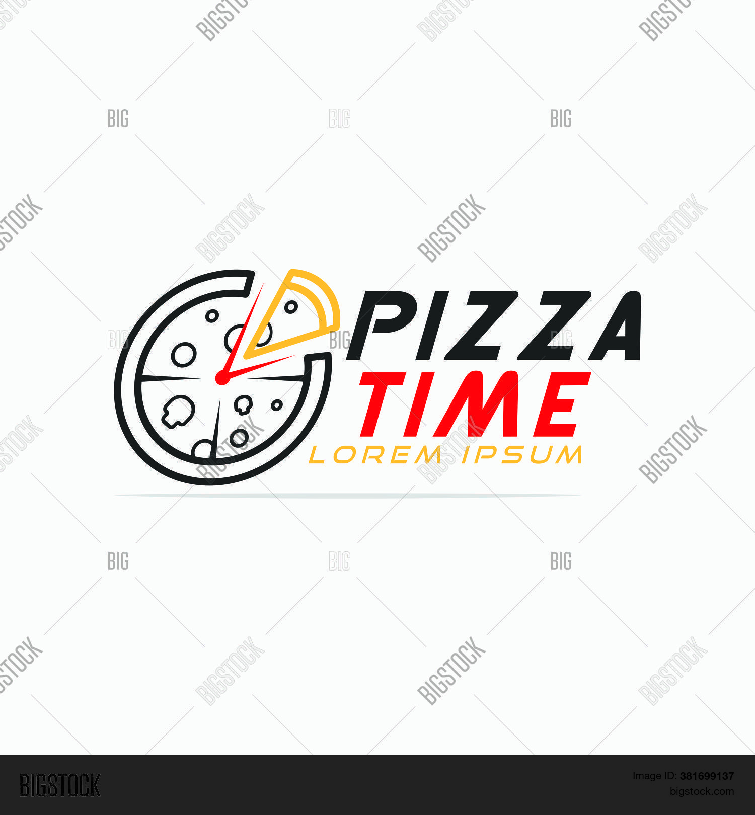 Pizza Time Logo Vector & Photo (Free Trial) | Bigstock
