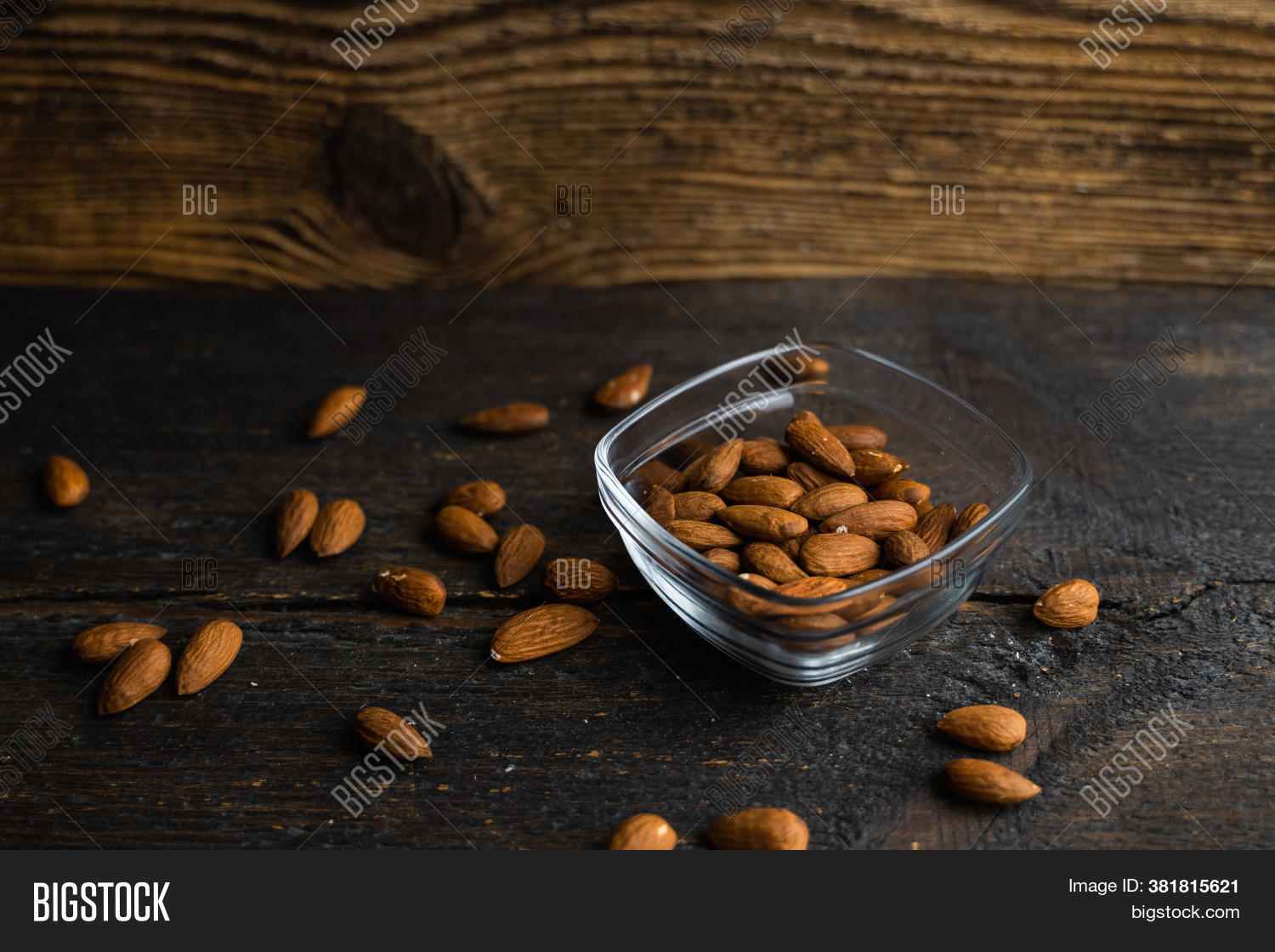 Almonds Small Plate Image & Photo (Free Trial) | Bigstock