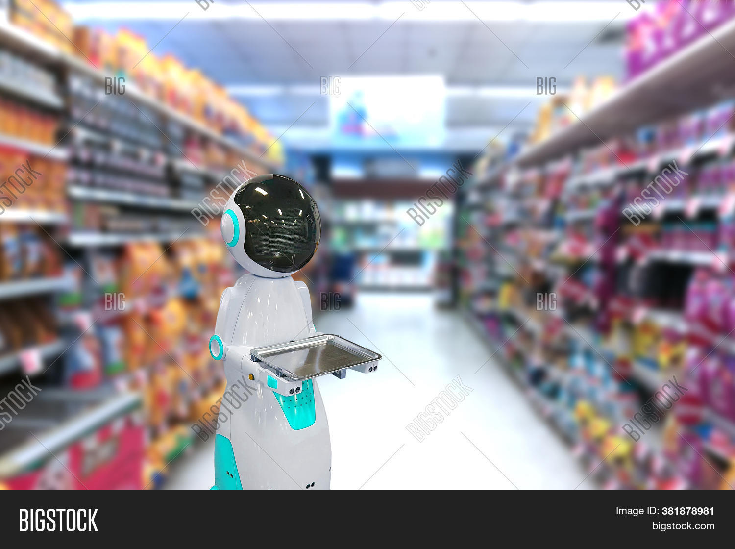 Robot Supermarkets Image & Photo (Free Trial) | Bigstock