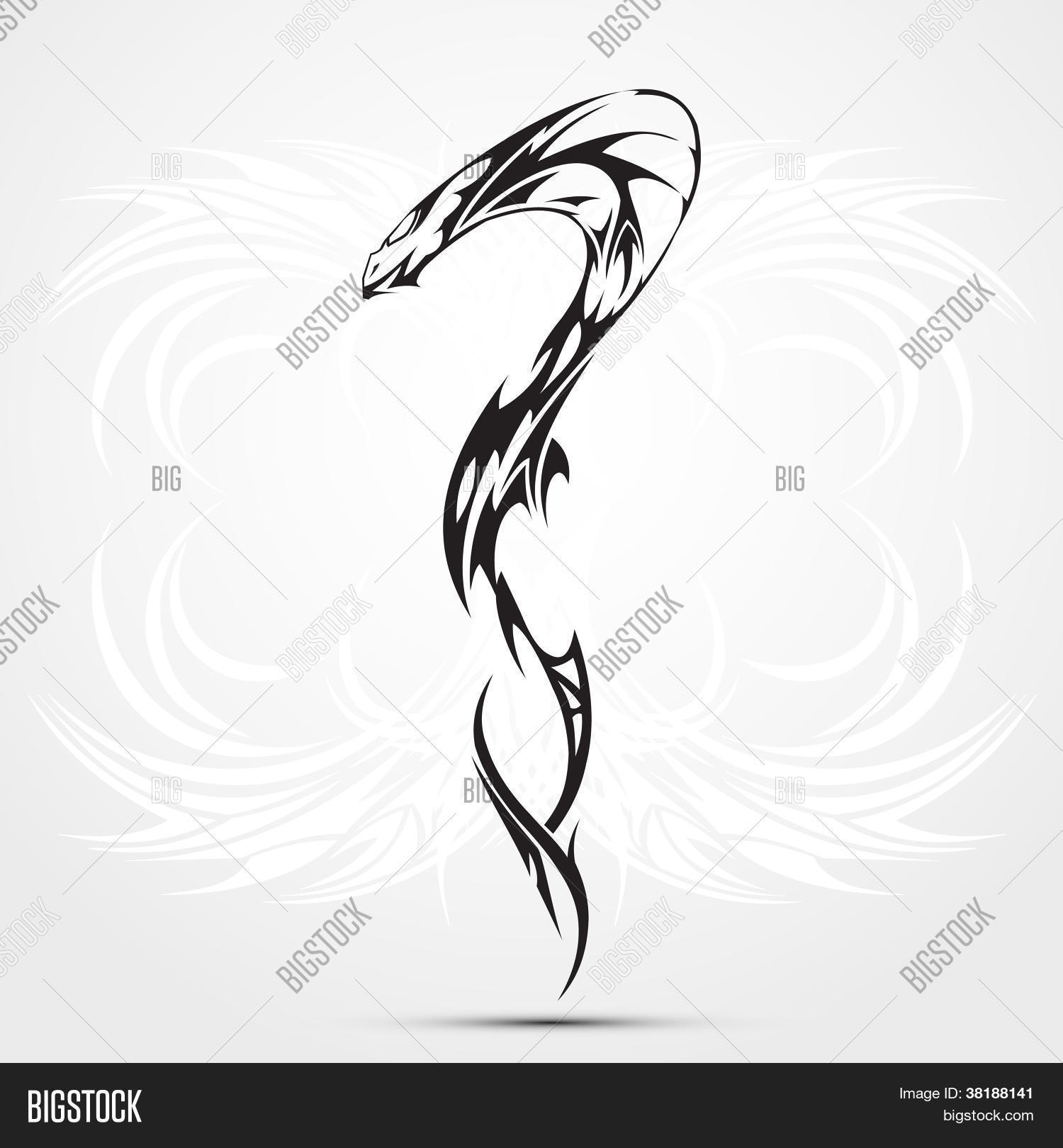 Snake Tattoo Vector & Photo (Free Trial) | Bigstock