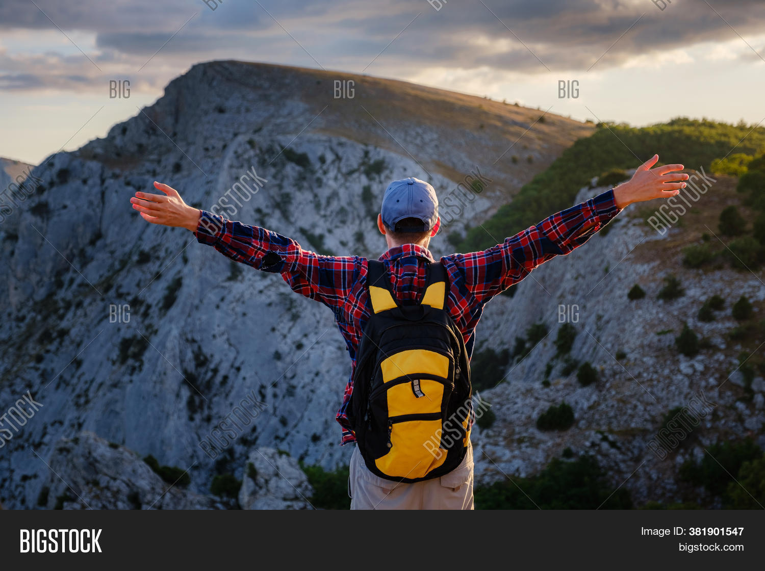 Adventurous Man On Top Image & Photo (Free Trial) | Bigstock