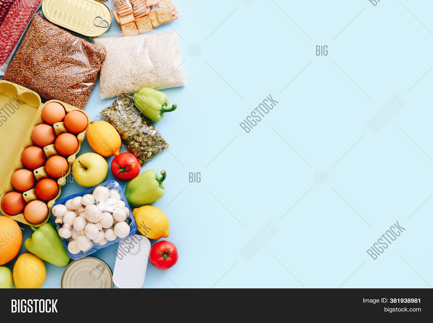Set Grocery Items Image & Photo (Free Trial) | Bigstock