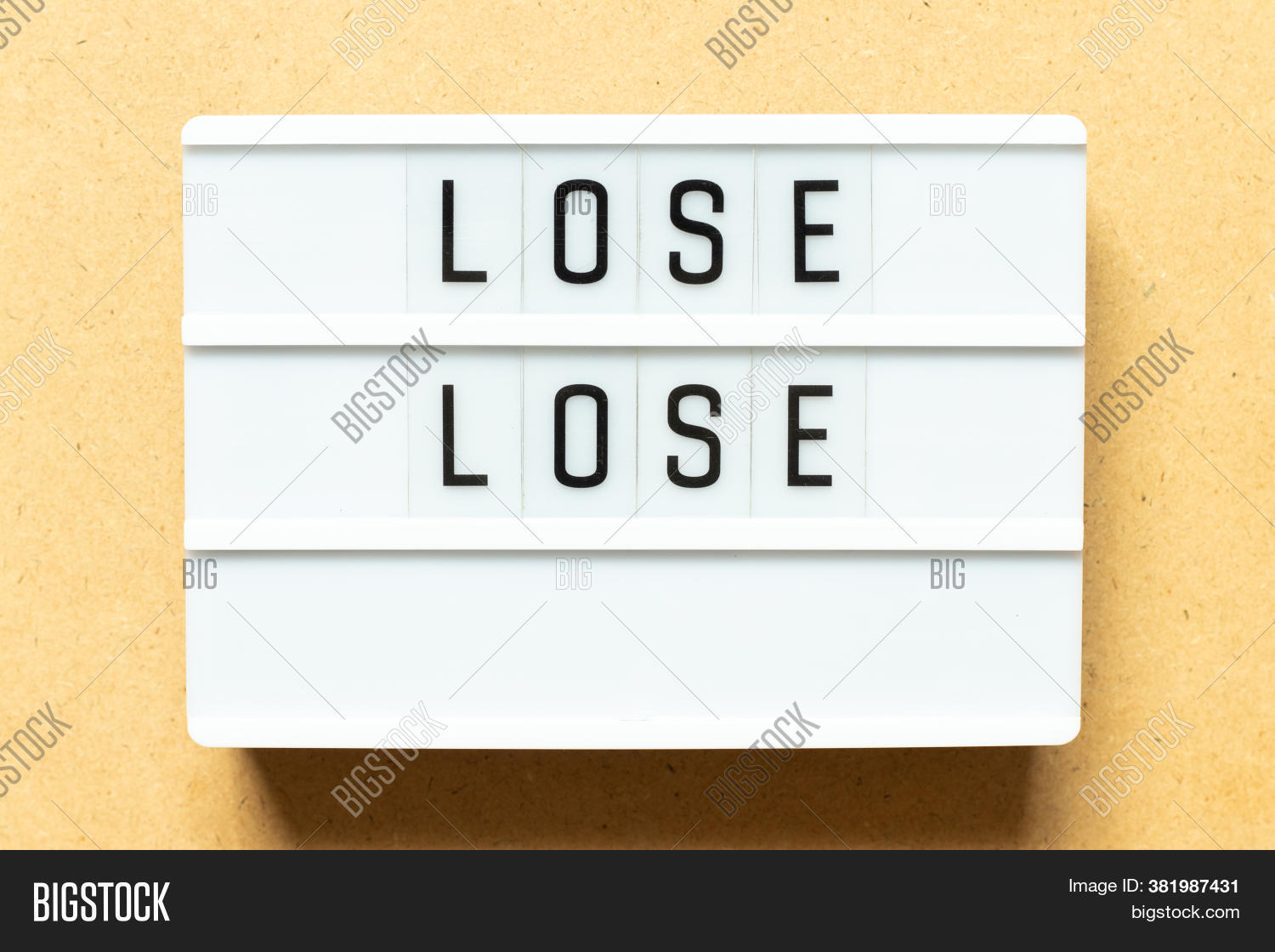 Lightbox Word Lose Image & Photo (Free Trial) | Bigstock
