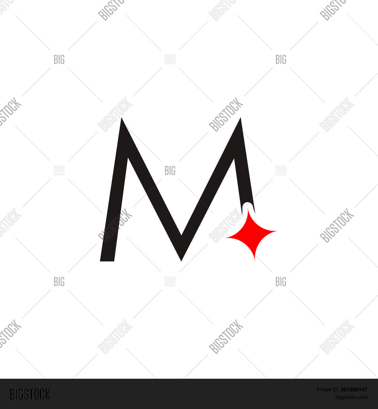 Letter M Star Simple Vector & Photo (Free Trial) | Bigstock