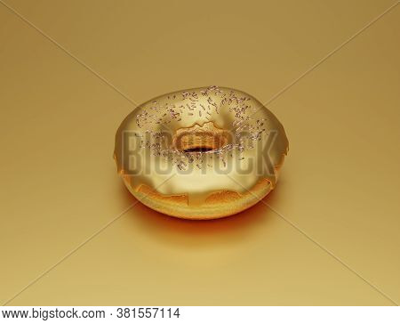 Golden Donut Golden Image & Photo (Free Trial) | Bigstock