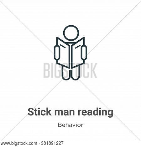 Stick Man Reading Vector & Photo (Free Trial) | Bigstock