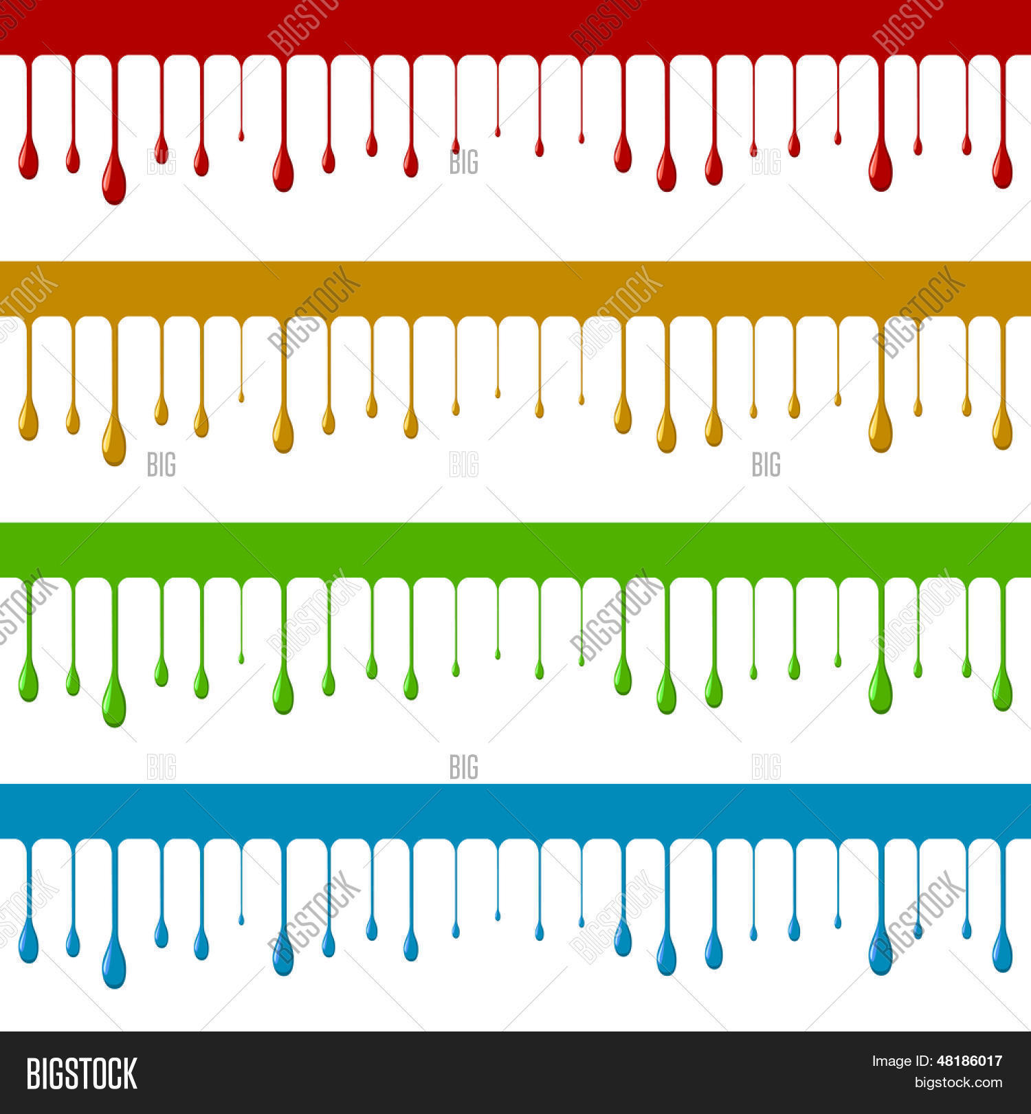 Color Paint Down Flow Vector & Photo (Free Trial) | Bigstock