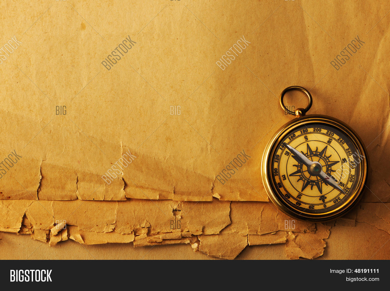 Antique Brass Compass Image & Photo (Free Trial) | Bigstock