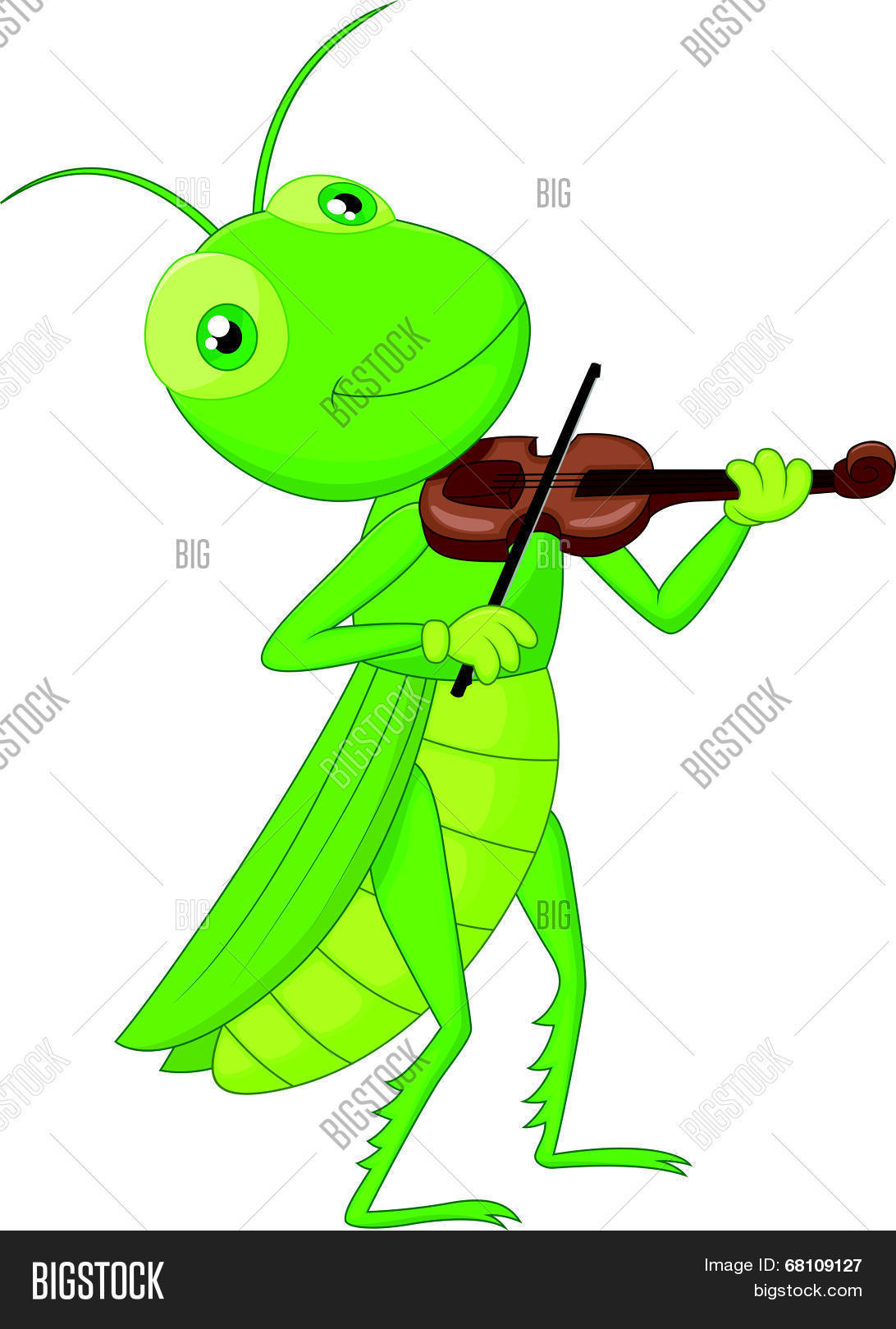 Grasshopper Violin Vector & Photo (Free Trial) | Bigstock