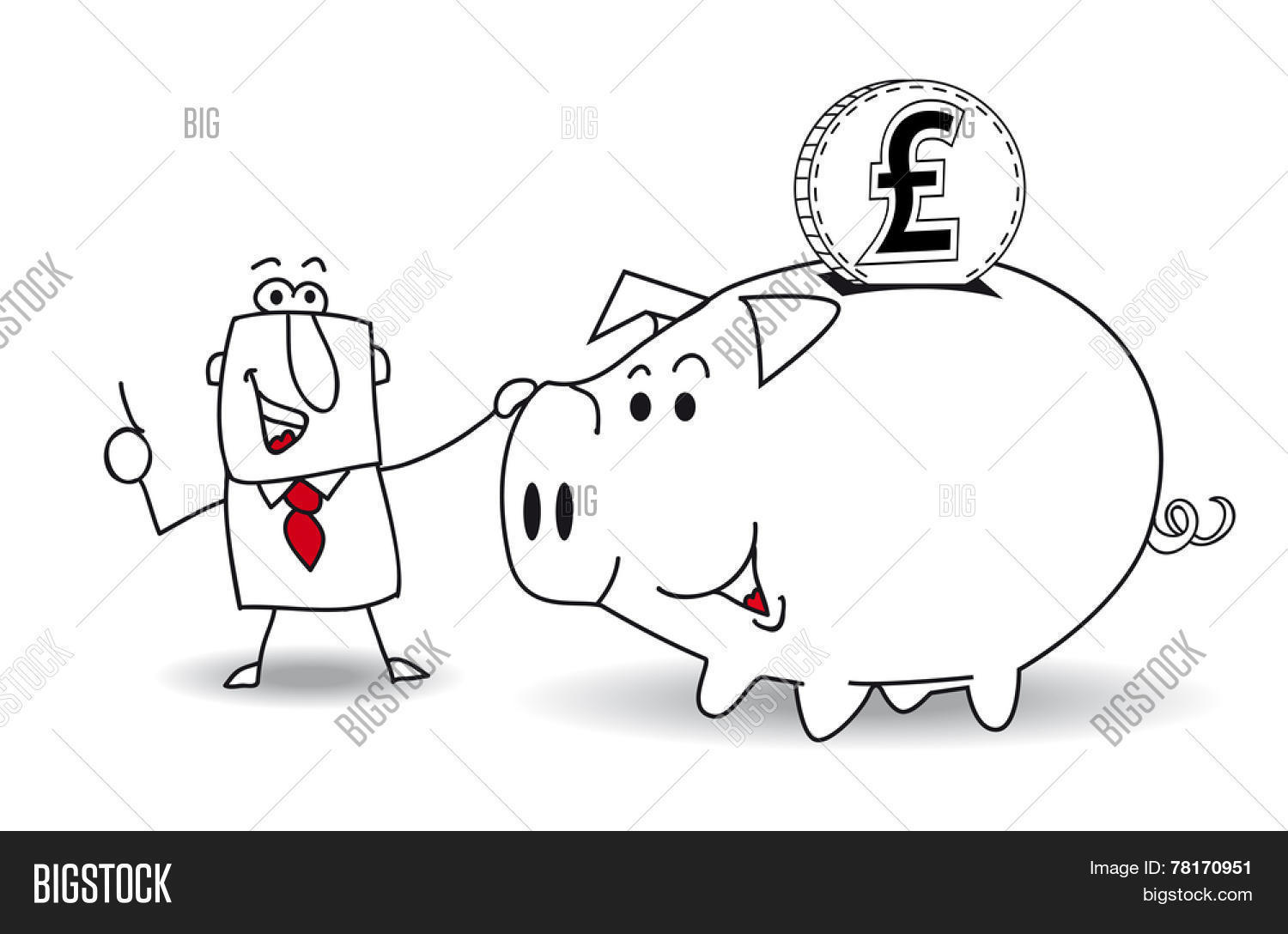 Piggy Bank Pound Vector & Photo (Free Trial) | Bigstock