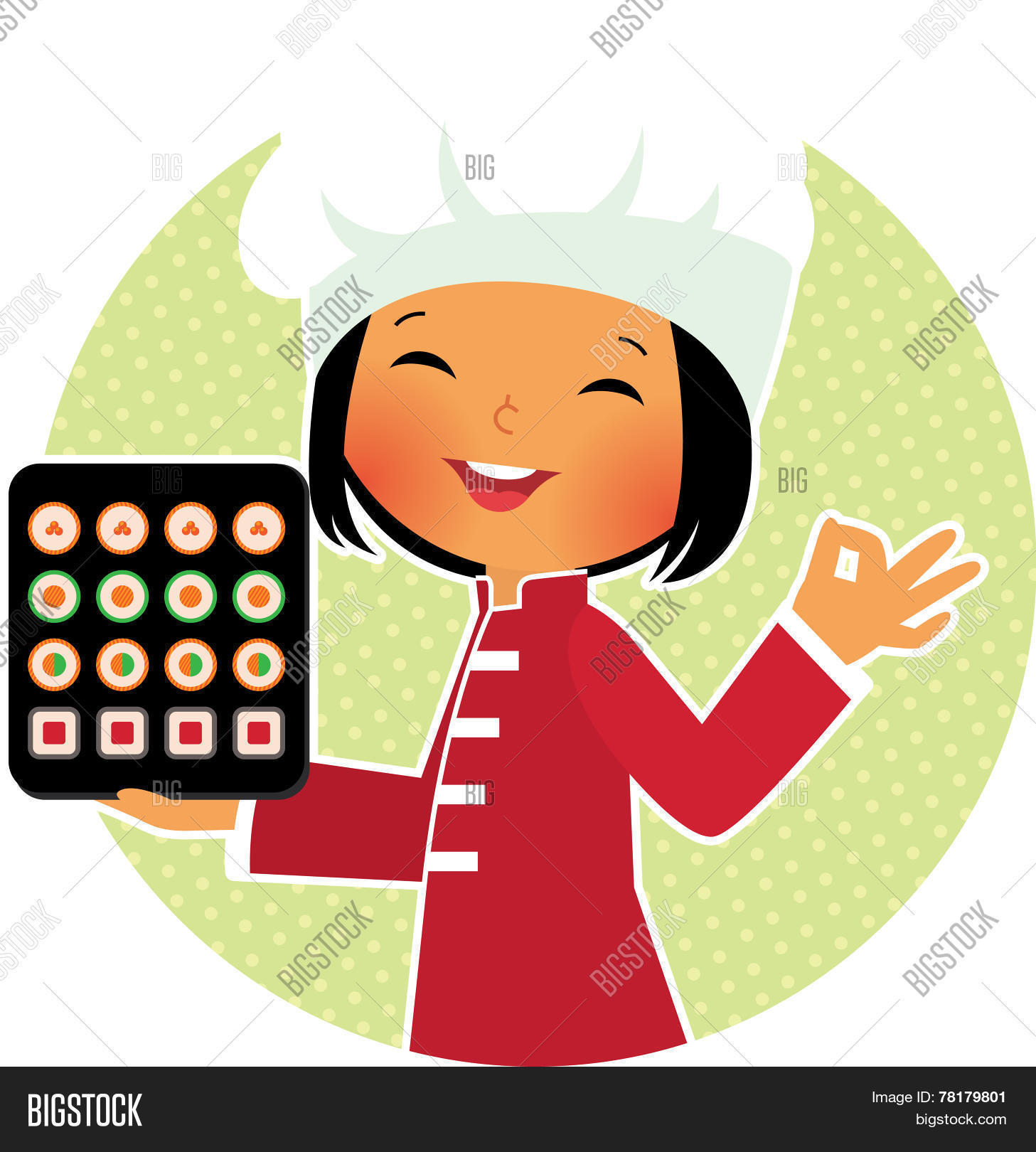 Cartoon Sushi Chef Vector & Photo (Free Trial) | Bigstock