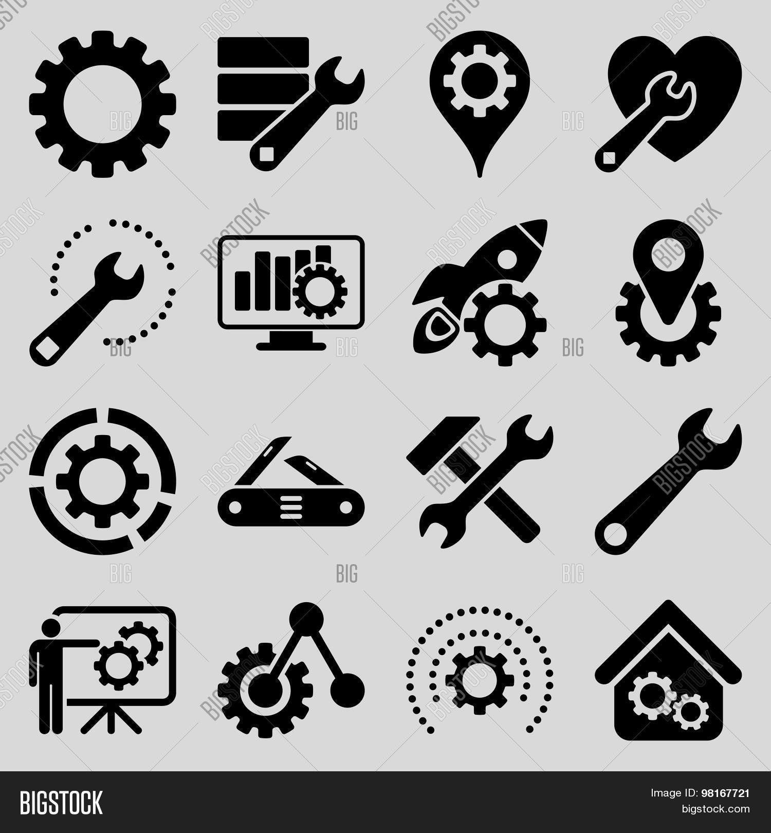 Options Service Tools Vector & Photo (Free Trial) | Bigstock