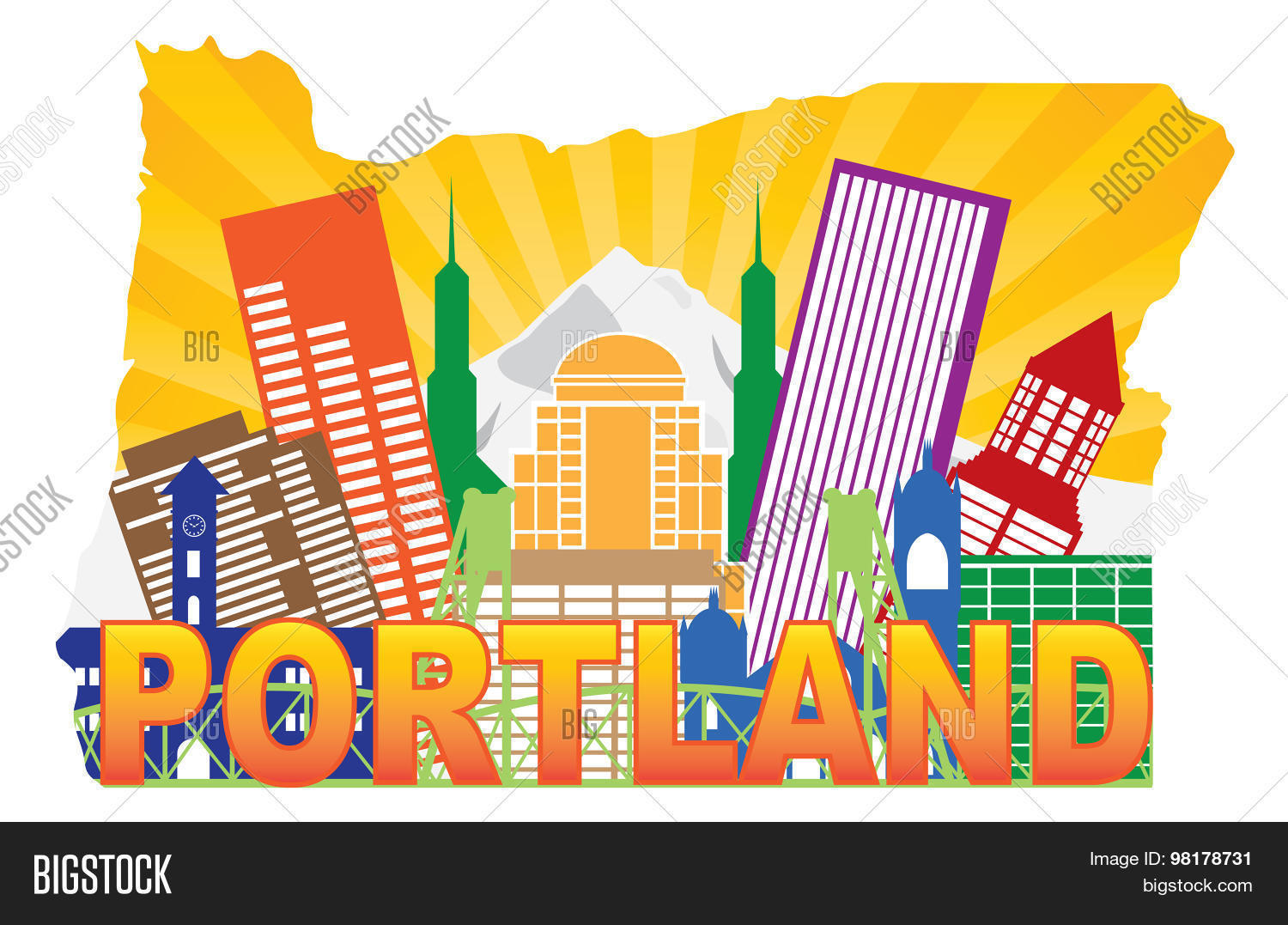 Portland Oregon Vector & Photo (Free Trial) | Bigstock