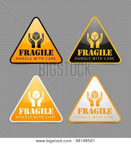 Fragile Icons Vector & Photo (Free Trial) | Bigstock