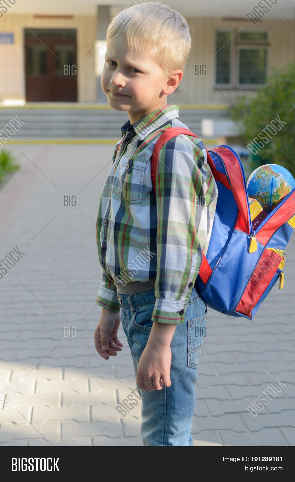 Boy Knapsack, Books Image & Photo (Free Trial) | Bigstock