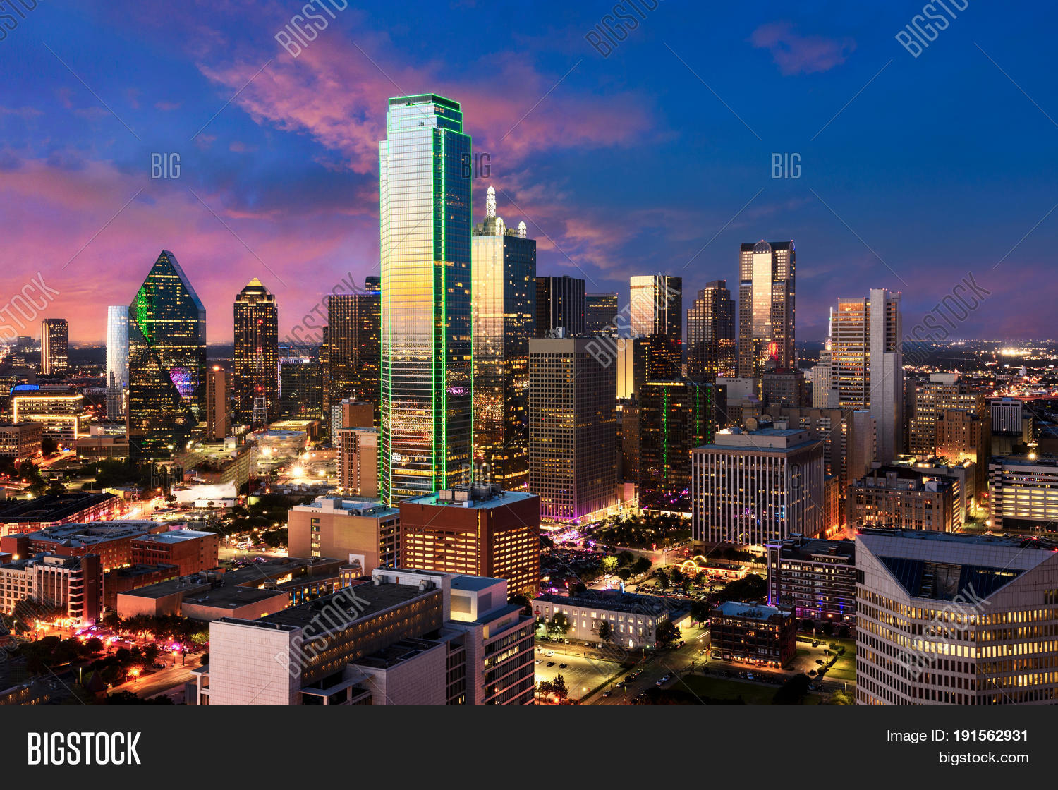 Imagen y foto Dallas City Skyline (prueba gratis) | Bigstock