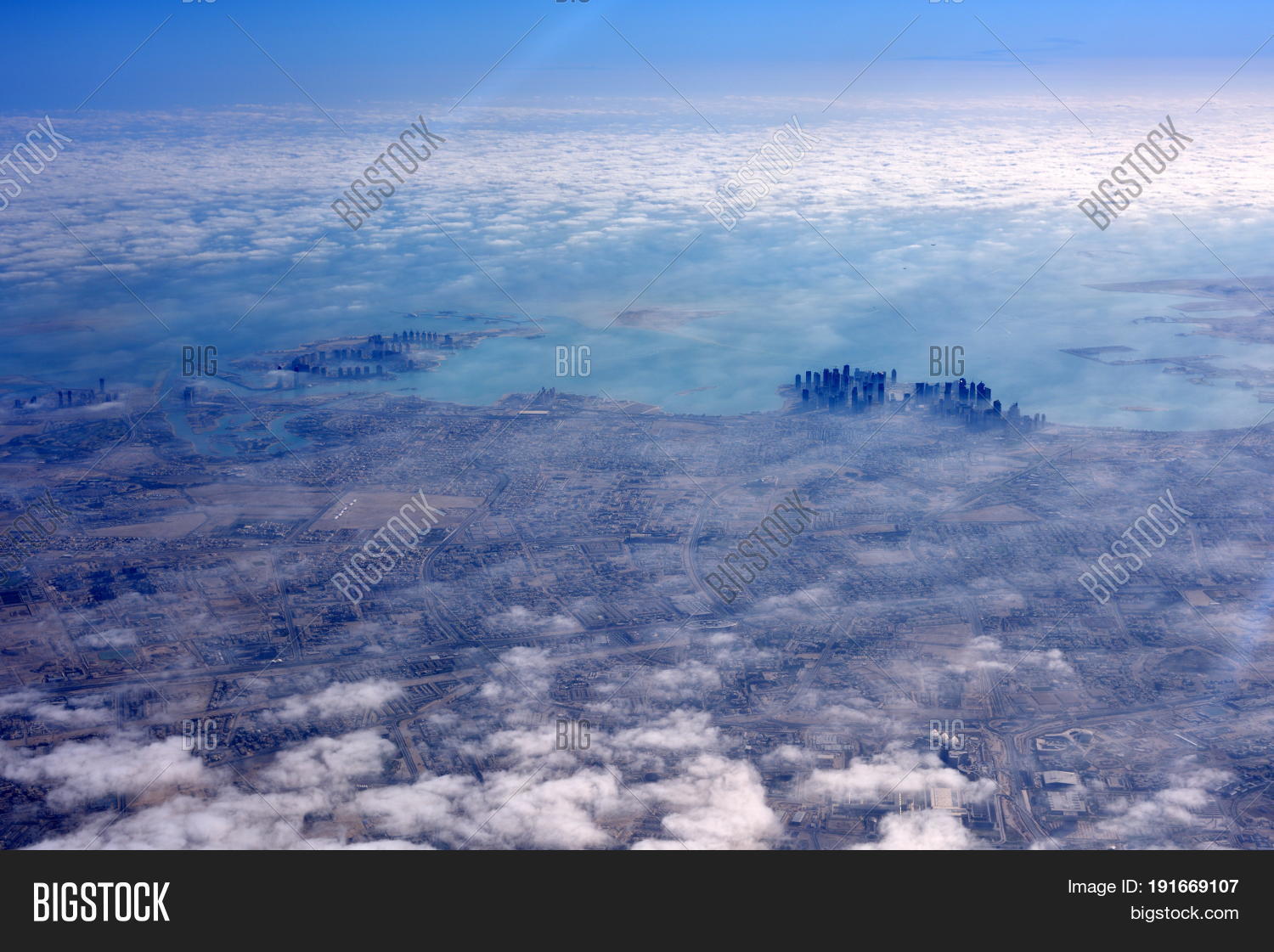 Aerial Photo City Doha Image & Photo (Free Trial) | Bigstock