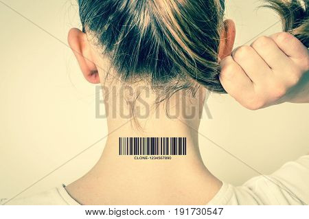 Woman Barcode On Her Image & Photo (Free Trial) | Bigstock