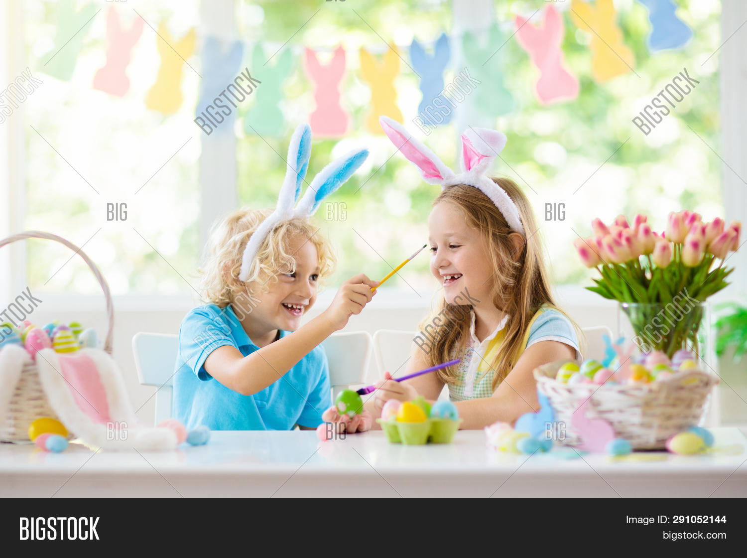 Kids On Easter Egg Image & Photo (Free Trial) | Bigstock