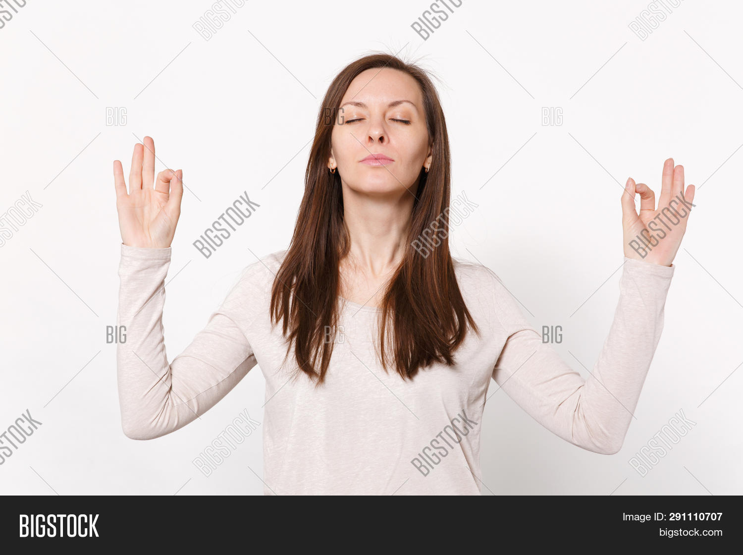 Calmed Young Woman Image & Photo (Free Trial) | Bigstock