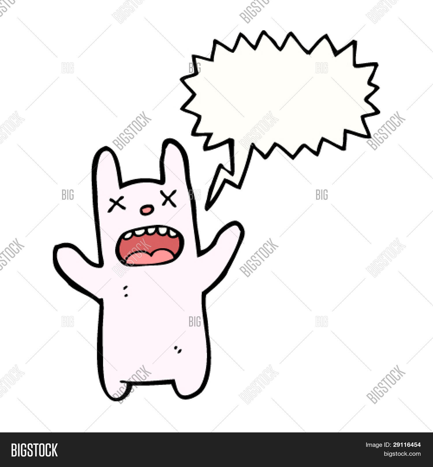 Dead Rabbit Cartoon Vector & Photo (Free Trial) | Bigstock