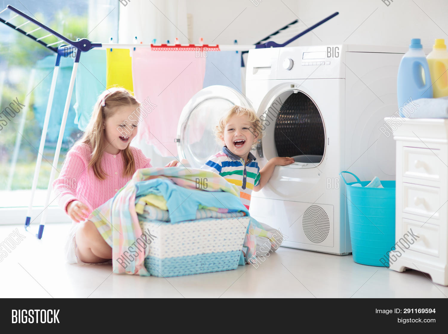 Children Laundry Room Image & Photo (Free Trial) | Bigstock