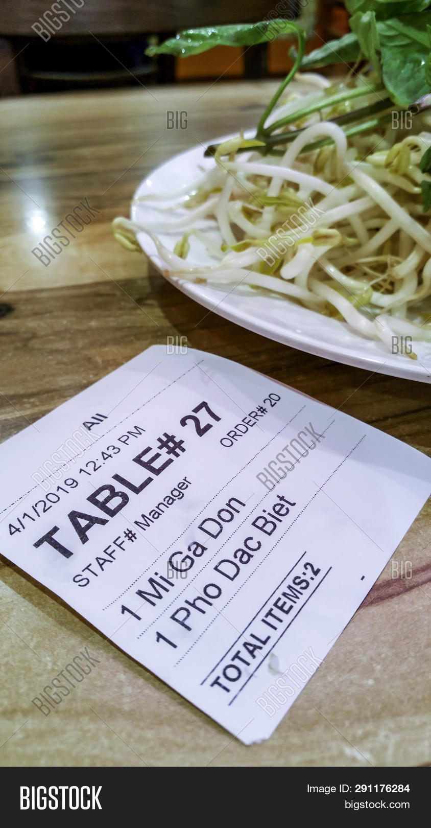 Order Tab Ticket Local Image & Photo (Free Trial) | Bigstock