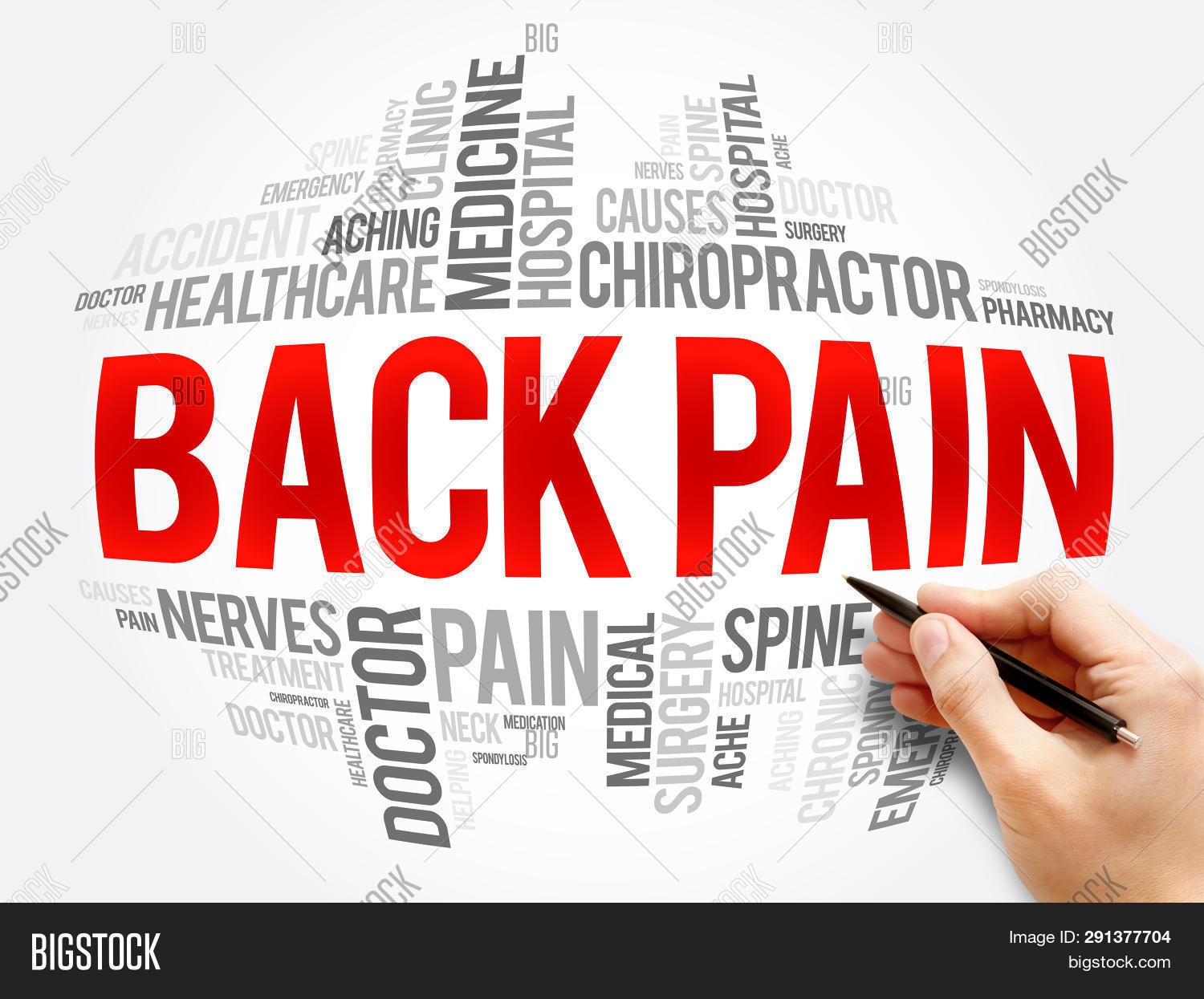 Back Pain Word Cloud Image & Photo (Free Trial) | Bigstock