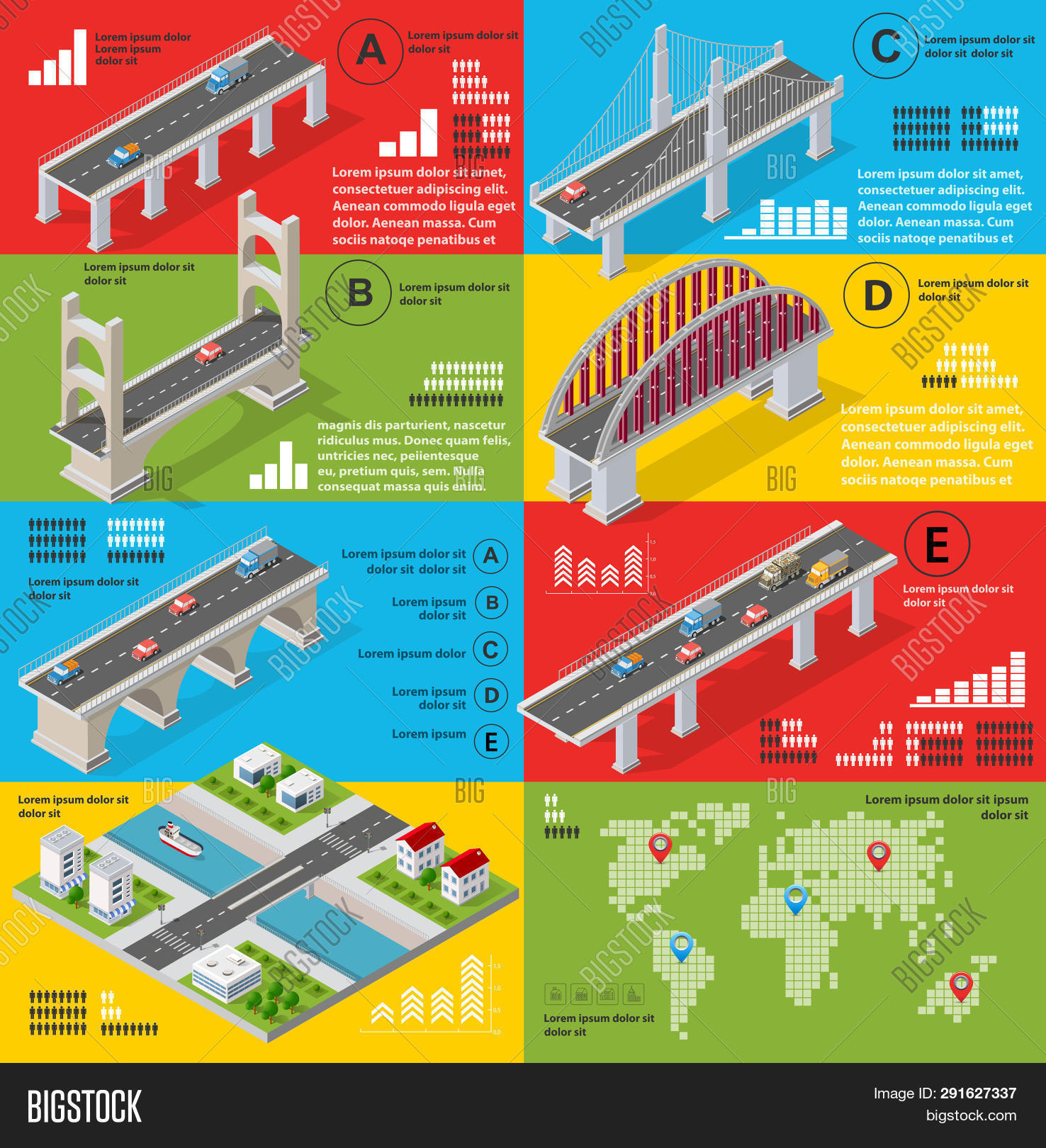 Infographics Bridges Image & Photo (Free Trial) | Bigstock
