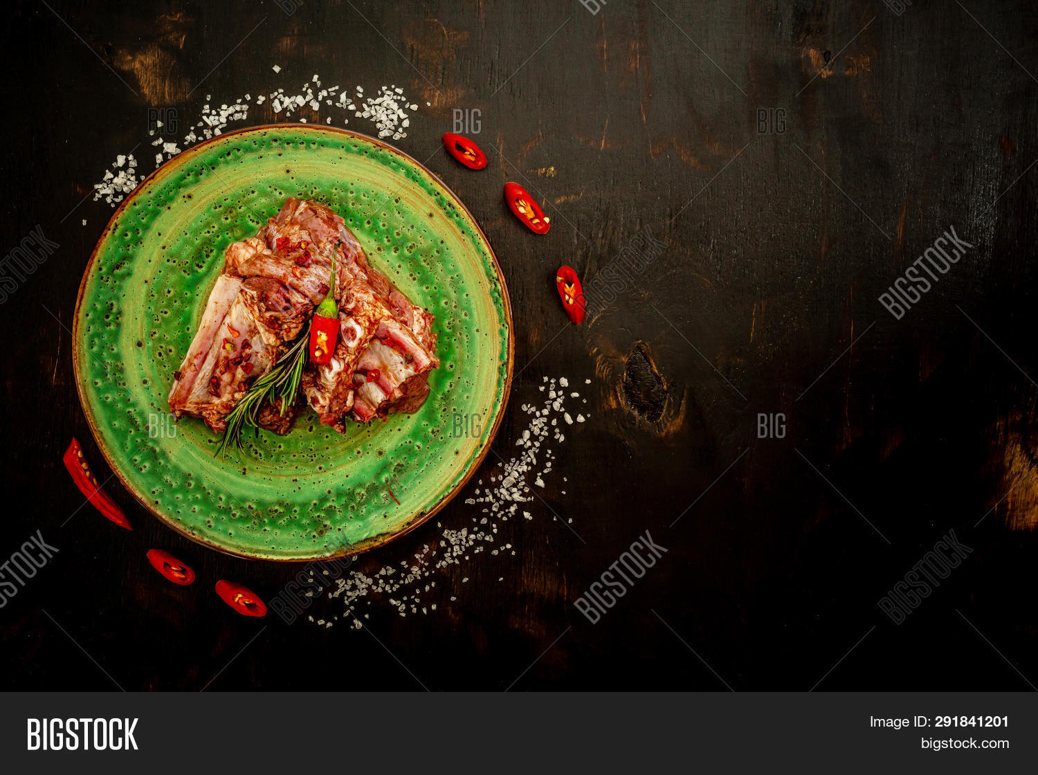 Raw Ribs Meat Herbs, Image & Photo (Free Trial) | Bigstock