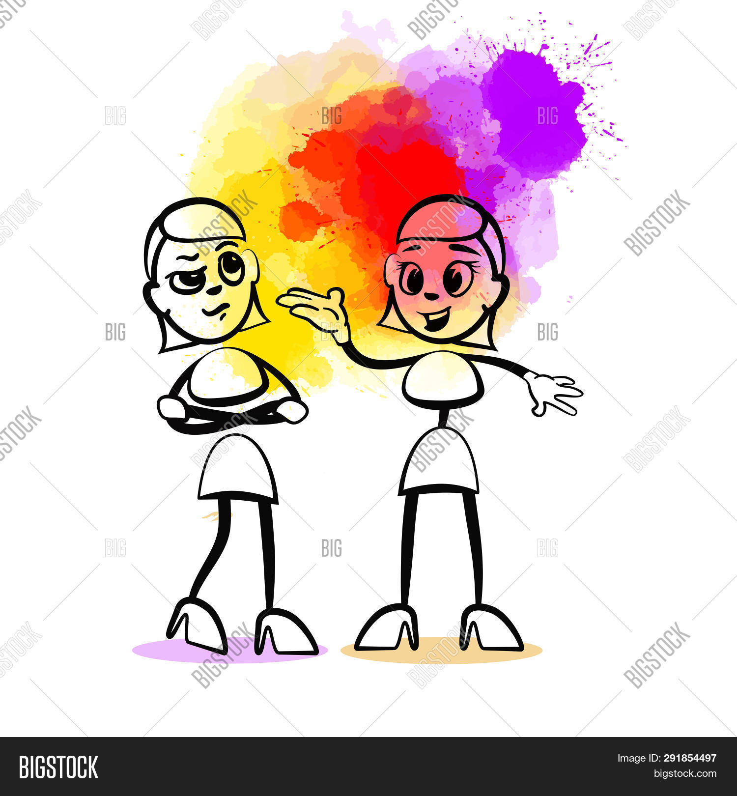Gossip Girls. Hand- Vector & Photo (Free Trial) | Bigstock