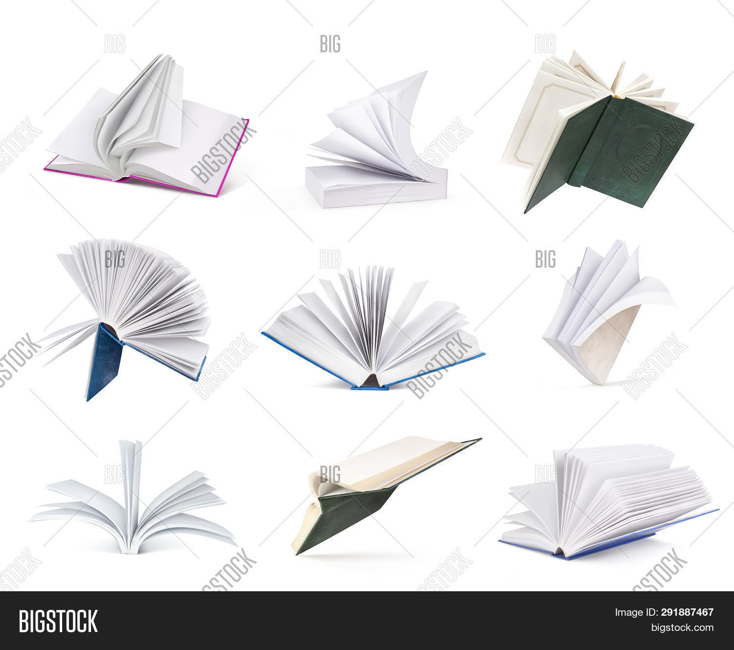 Set Open Books Clean Image & Photo (Free Trial) | Bigstock