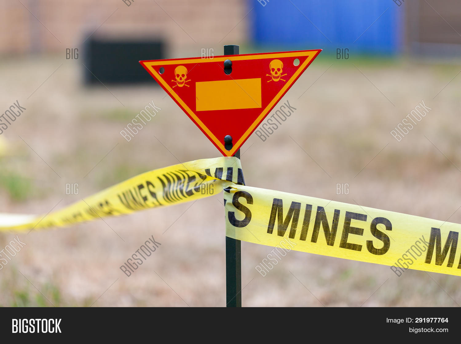 Land Mine Warning Sign Image & Photo (Free Trial) | Bigstock