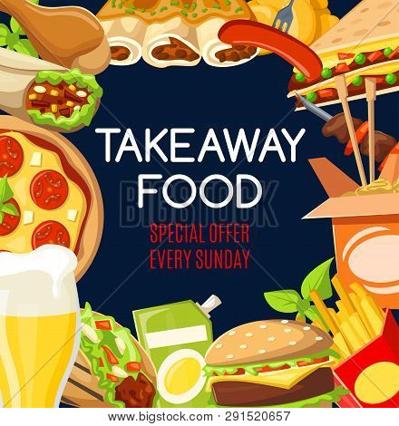 Fast Food Menu Cover Vector & Photo (Free Trial) | Bigstock