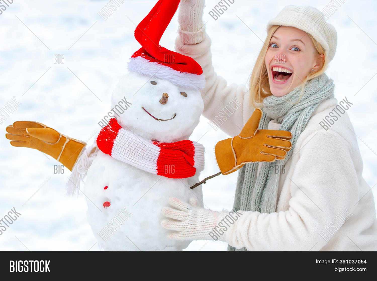 Winter Scene Happy Image & Photo (Free Trial) | Bigstock
