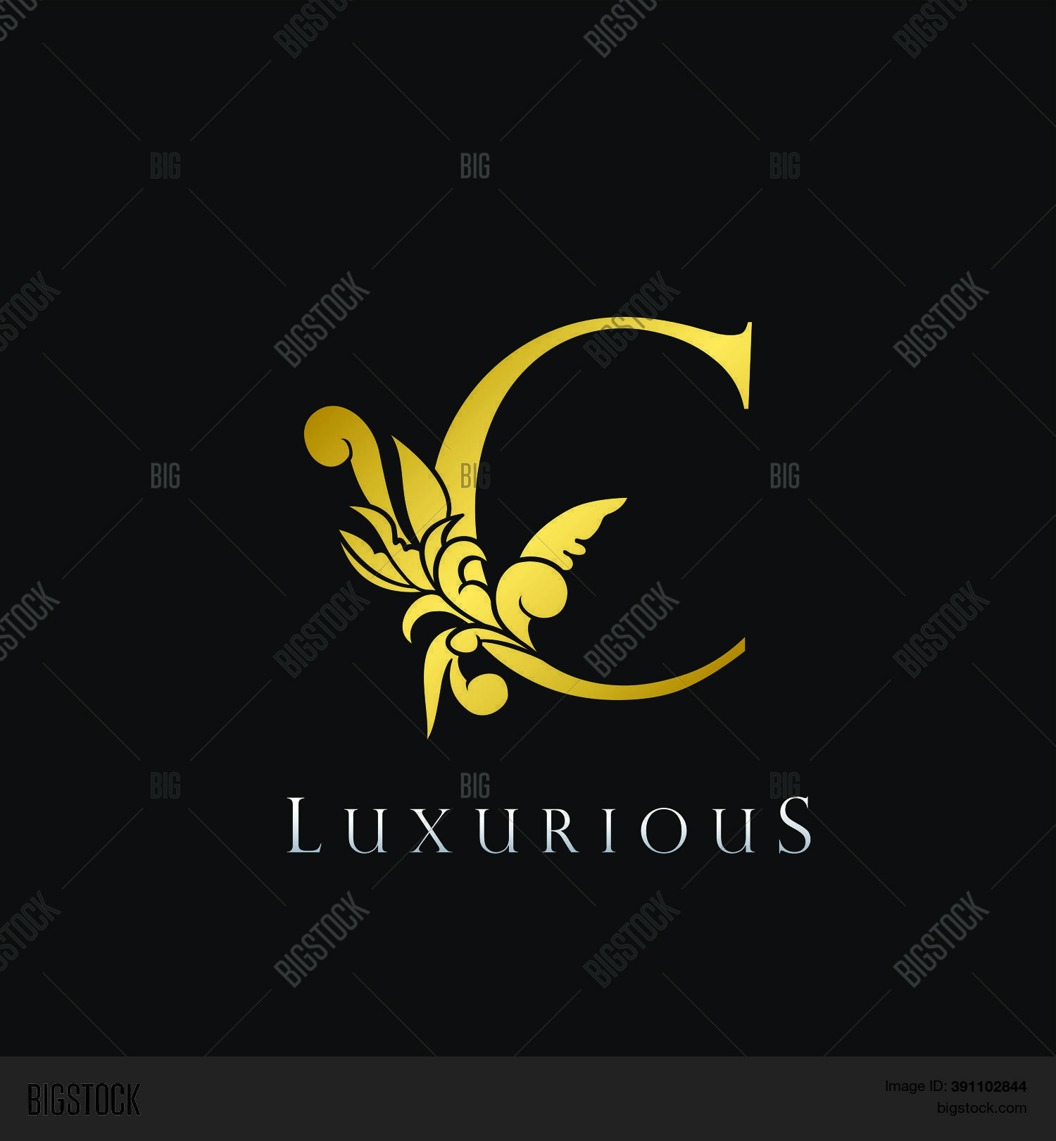 Golden Letter C Vector & Photo (Free Trial) | Bigstock