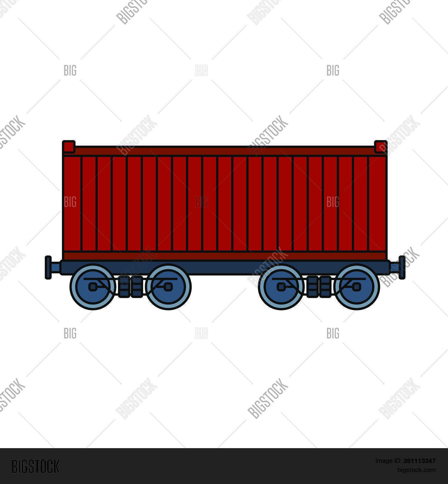 Railway Cargo Vector & Photo (Free Trial) | Bigstock