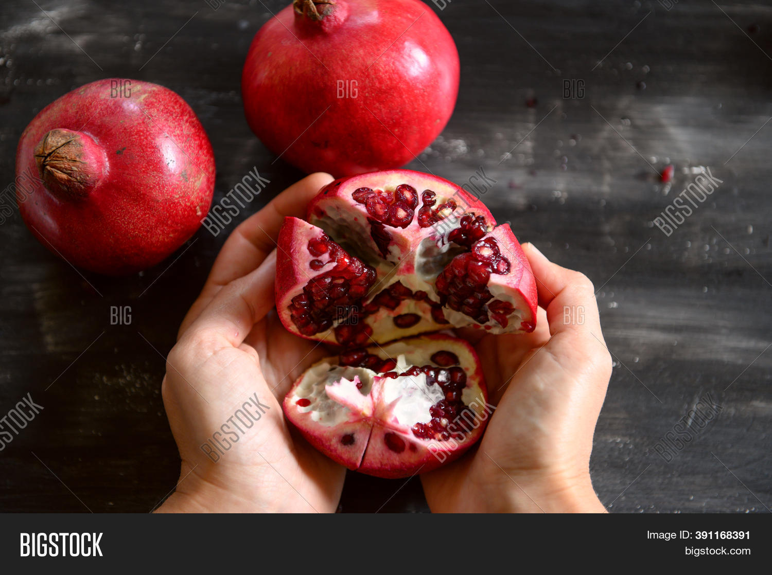 Ripe Red Pomegranates Image & Photo (Free Trial) | Bigstock