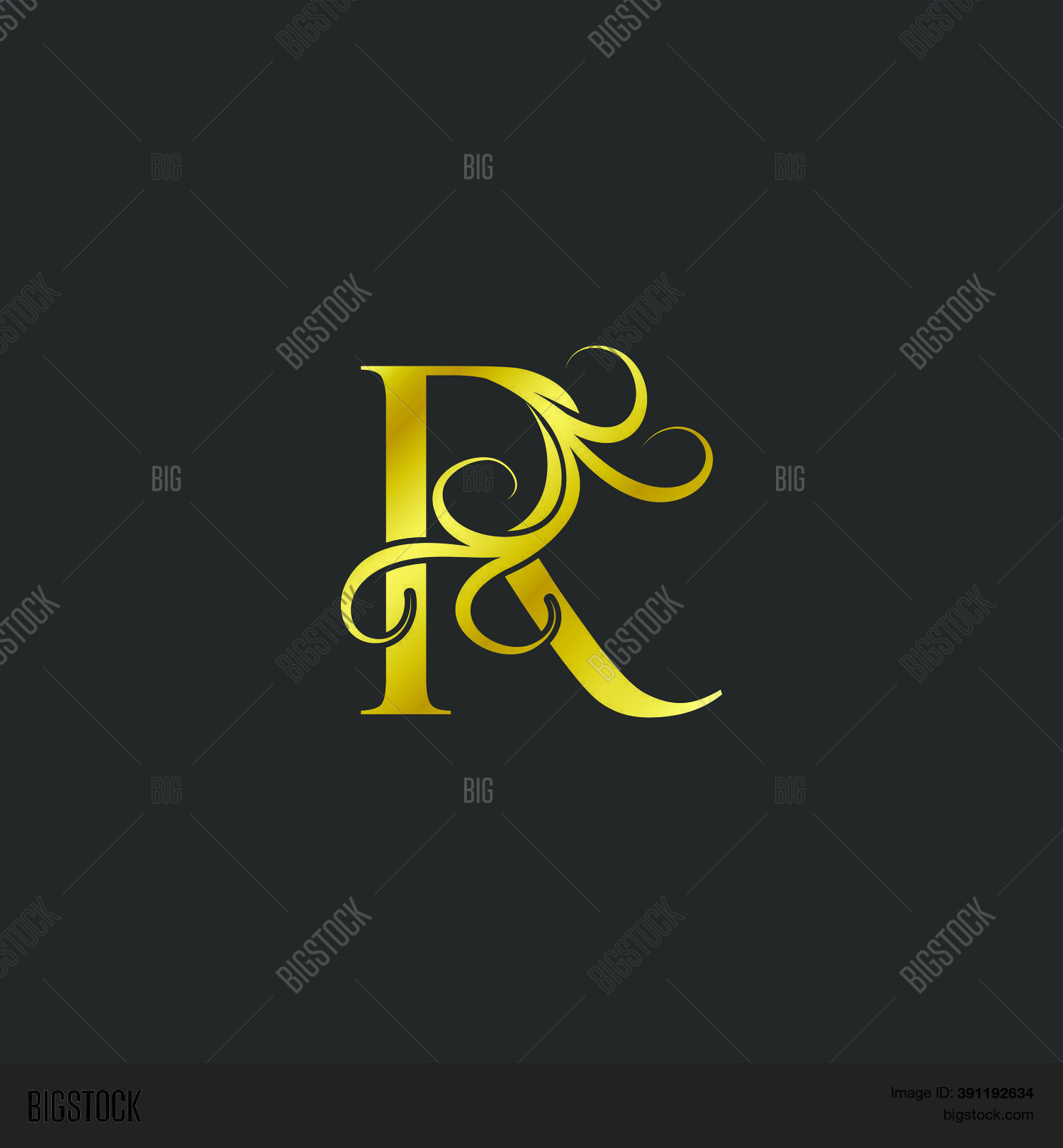 Golden R Letter Vector & Photo (Free Trial) | Bigstock
