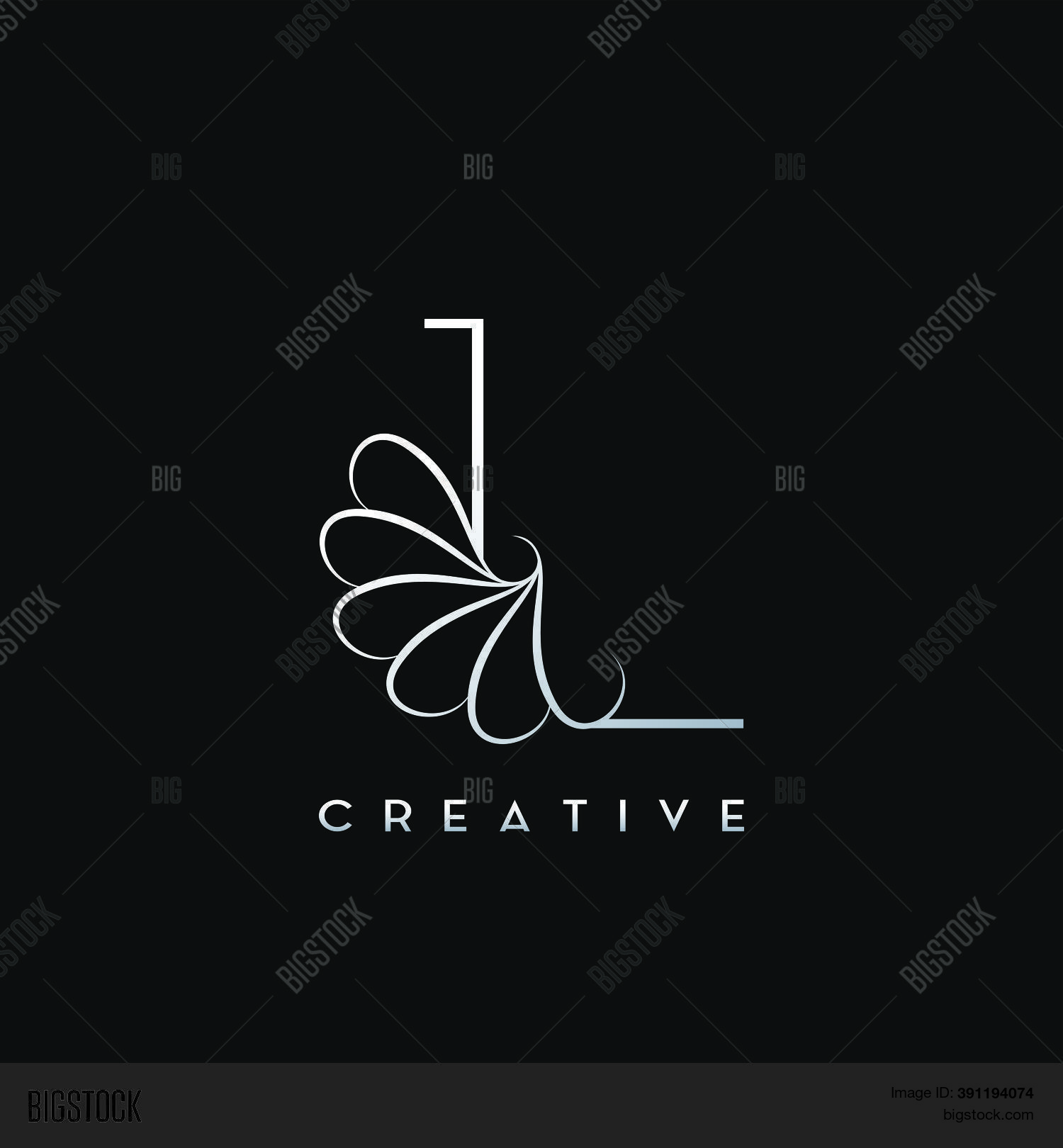 Monogram Line L Vector & Photo (Free Trial) | Bigstock
