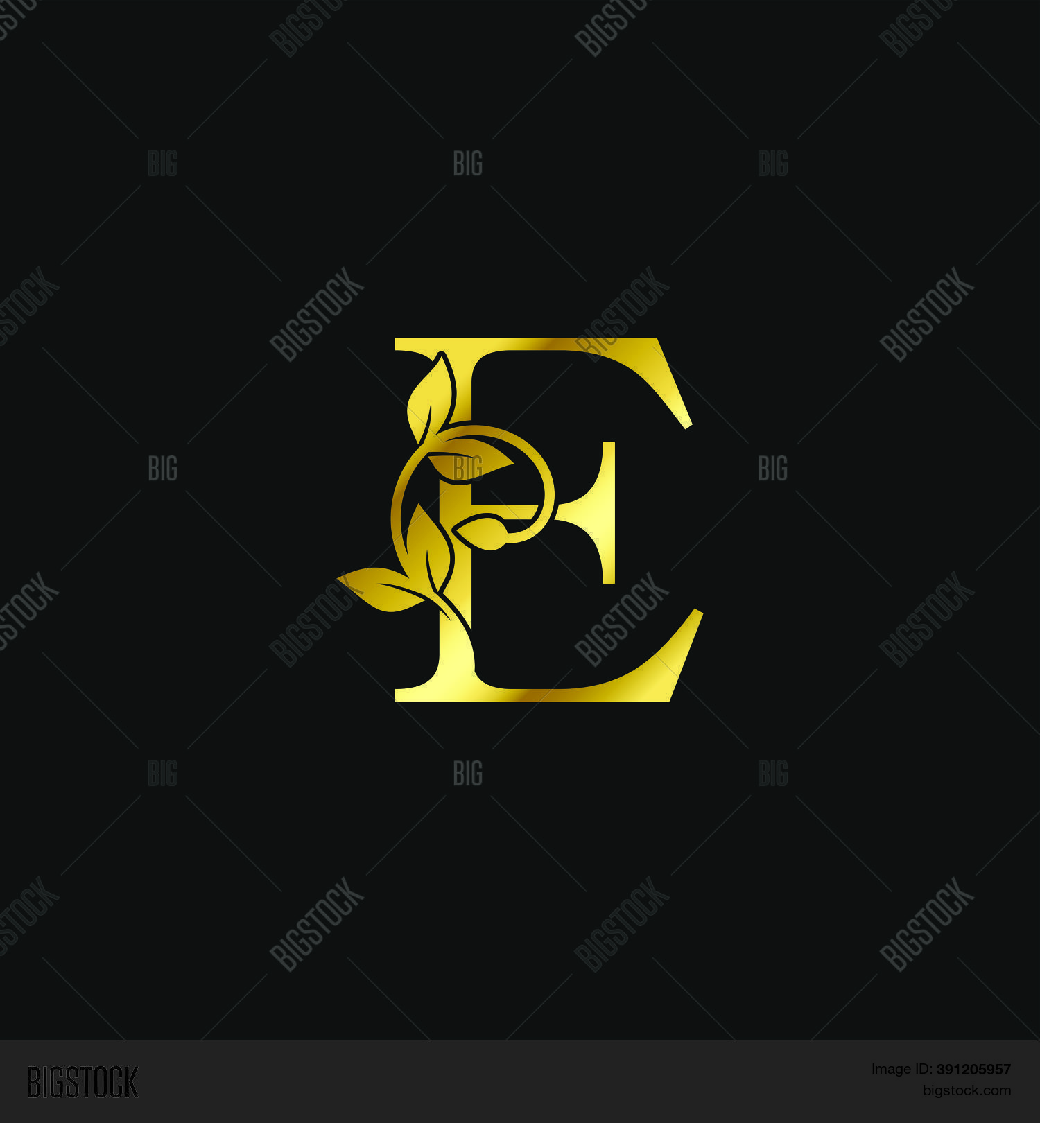 Golden E Letter Vector & Photo (Free Trial) | Bigstock