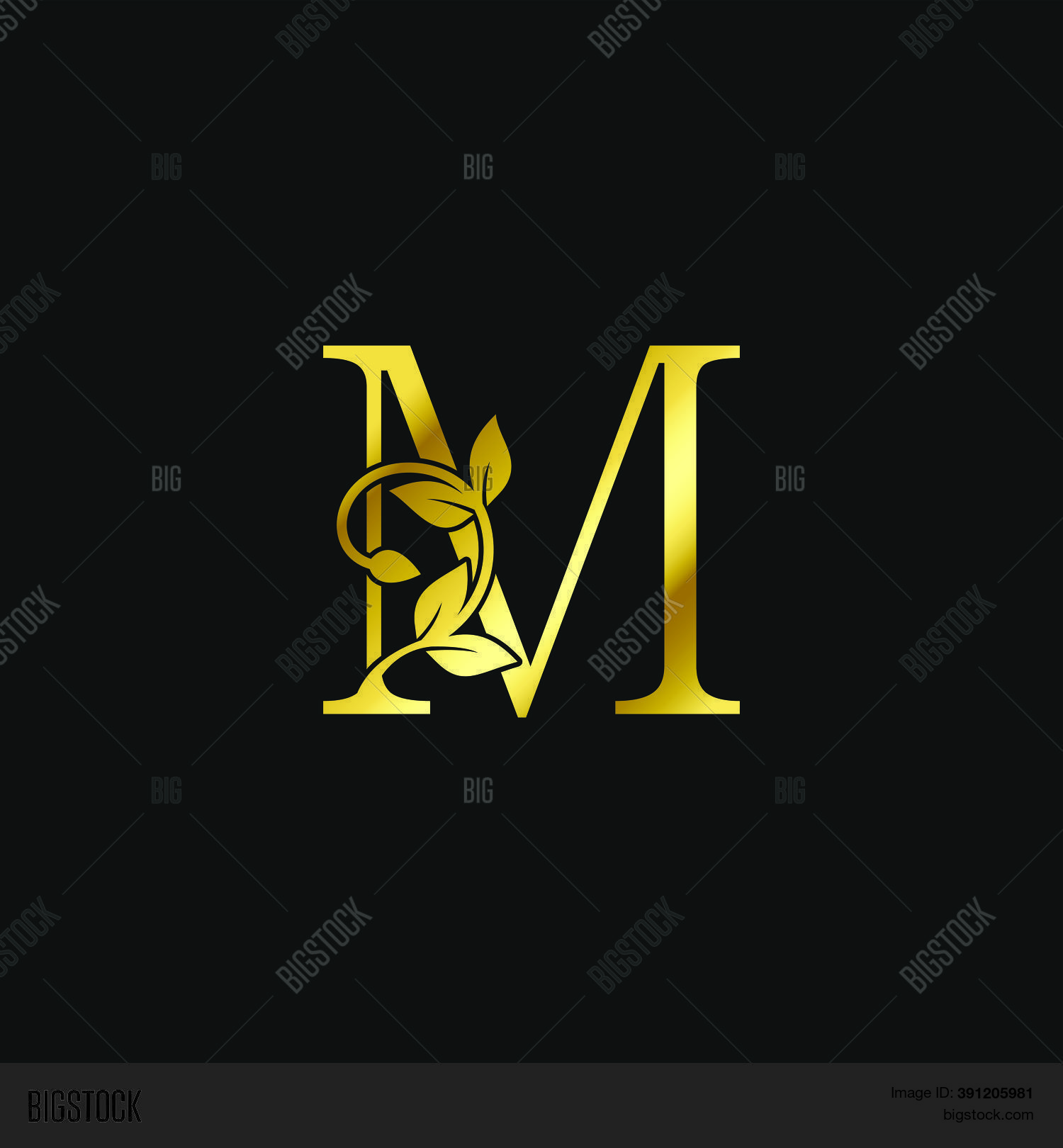 Golden M Letter Vector & Photo (Free Trial) | Bigstock