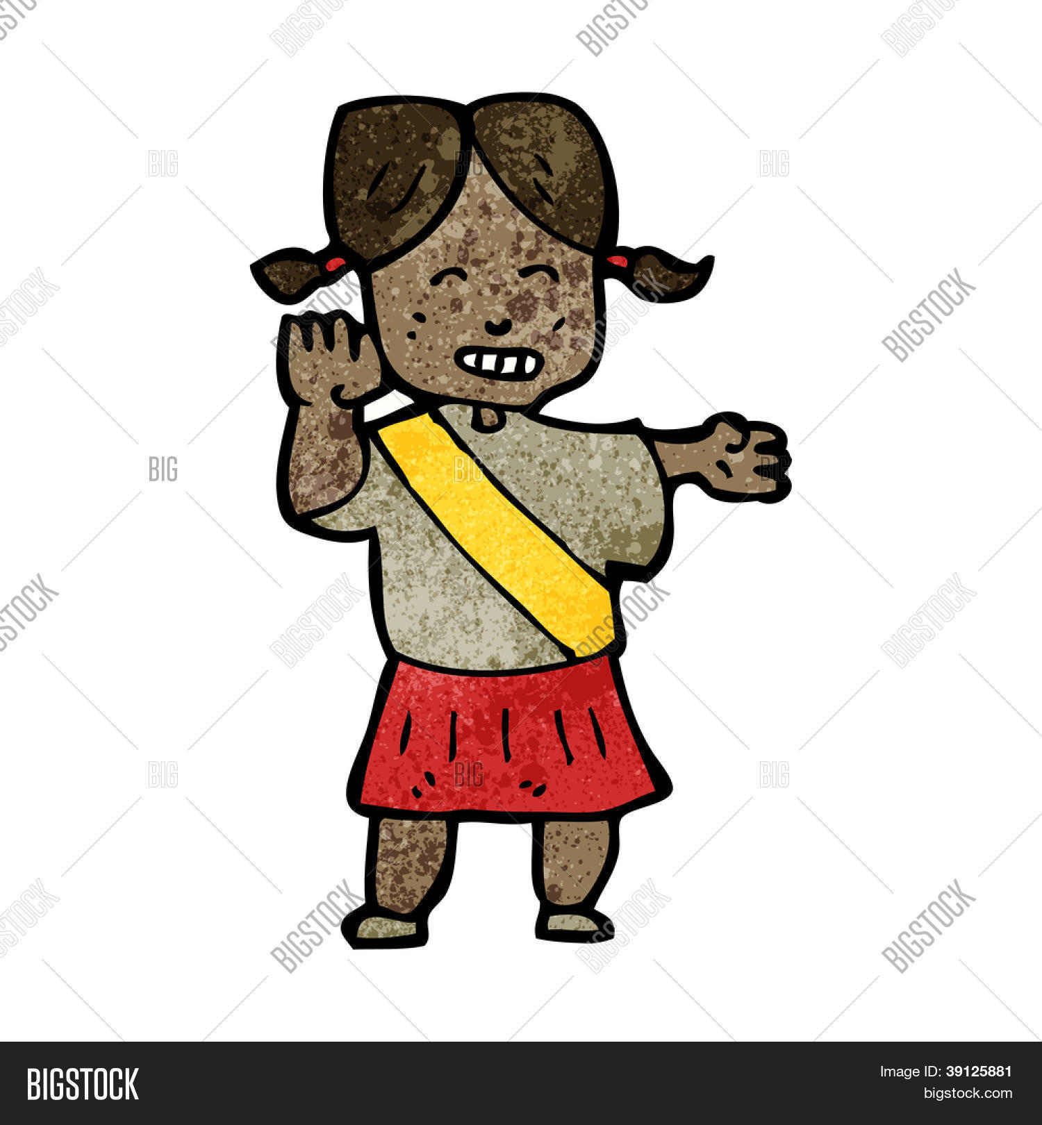 Cartoon Girl Guide Vector & Photo (Free Trial) | Bigstock