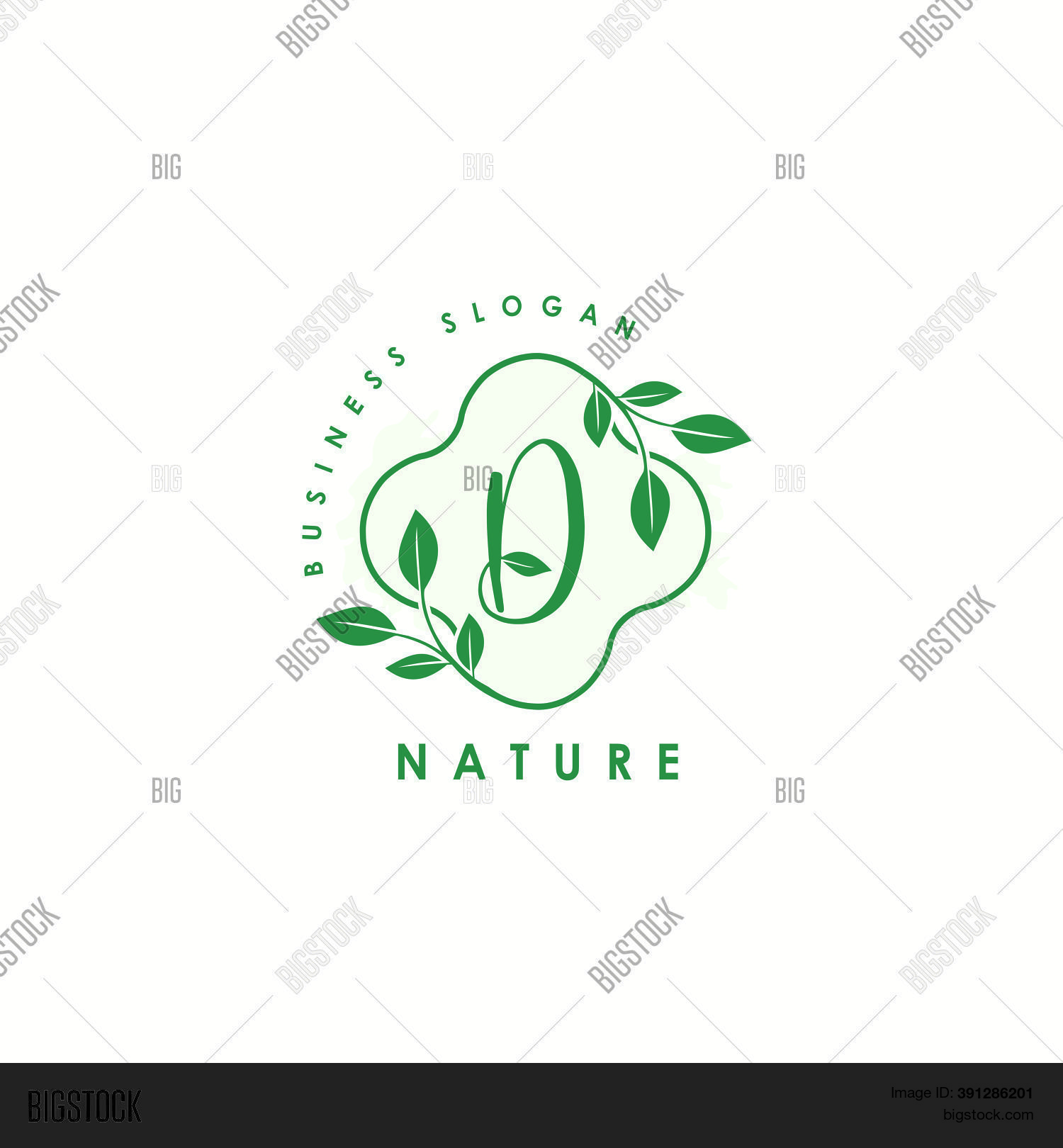 Nature Letter D Logo Vector & Photo (Free Trial) | Bigstock