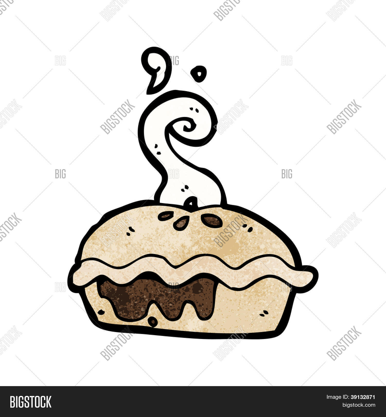 Cartoon Meat Pie Vector & Photo (Free Trial) | Bigstock