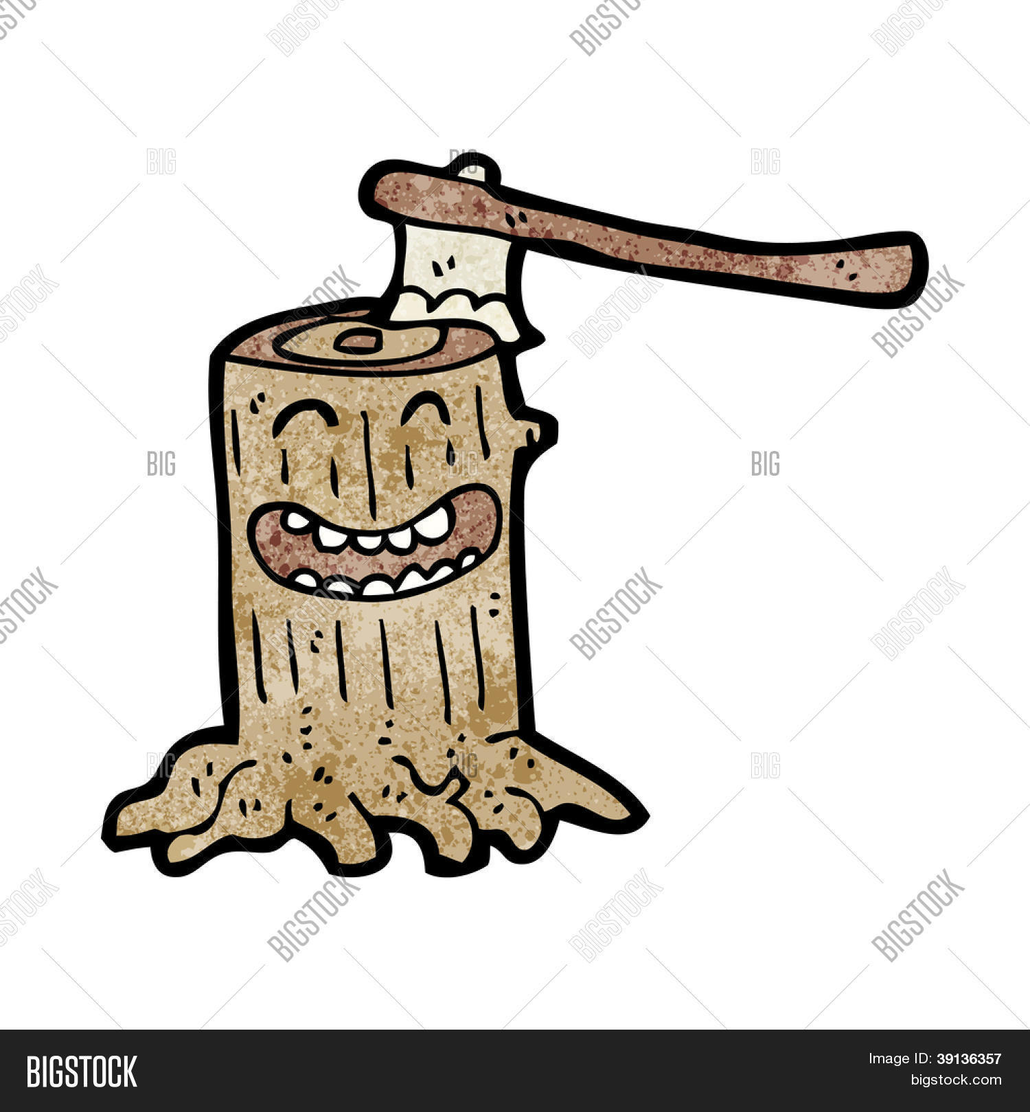 Tree Stump Cartoon Vector & Photo (Free Trial) | Bigstock