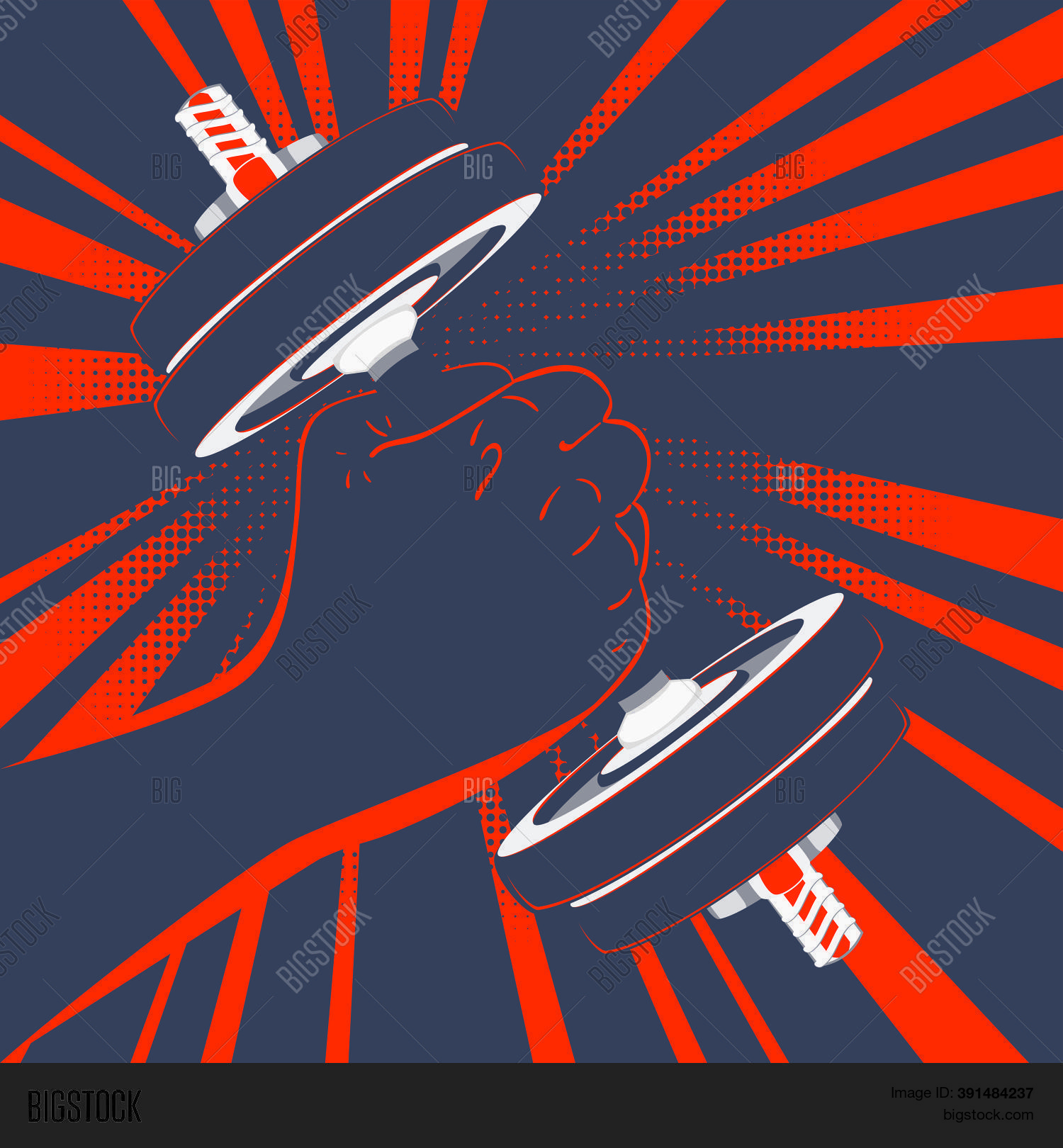 Hand Dumbbells Design Vector & Photo (Free Trial) | Bigstock