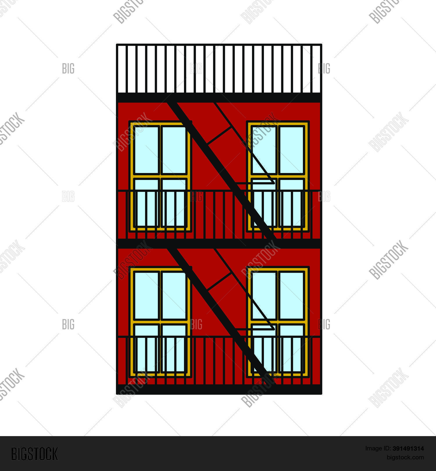 Emergency Fire Ladder Vector & Photo (Free Trial) | Bigstock